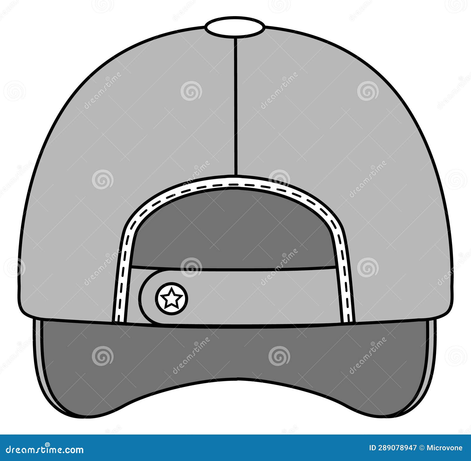 Baseball Cap Back View. Hat Design Template Stock Vector - Illustration ...