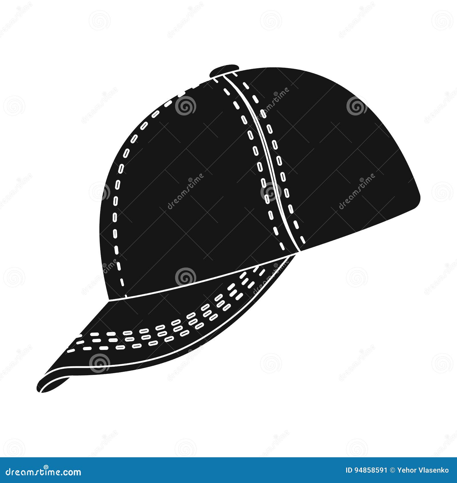Baseball Cap. Baseball Single Icon in Black Style Vector Symbol Stock ...