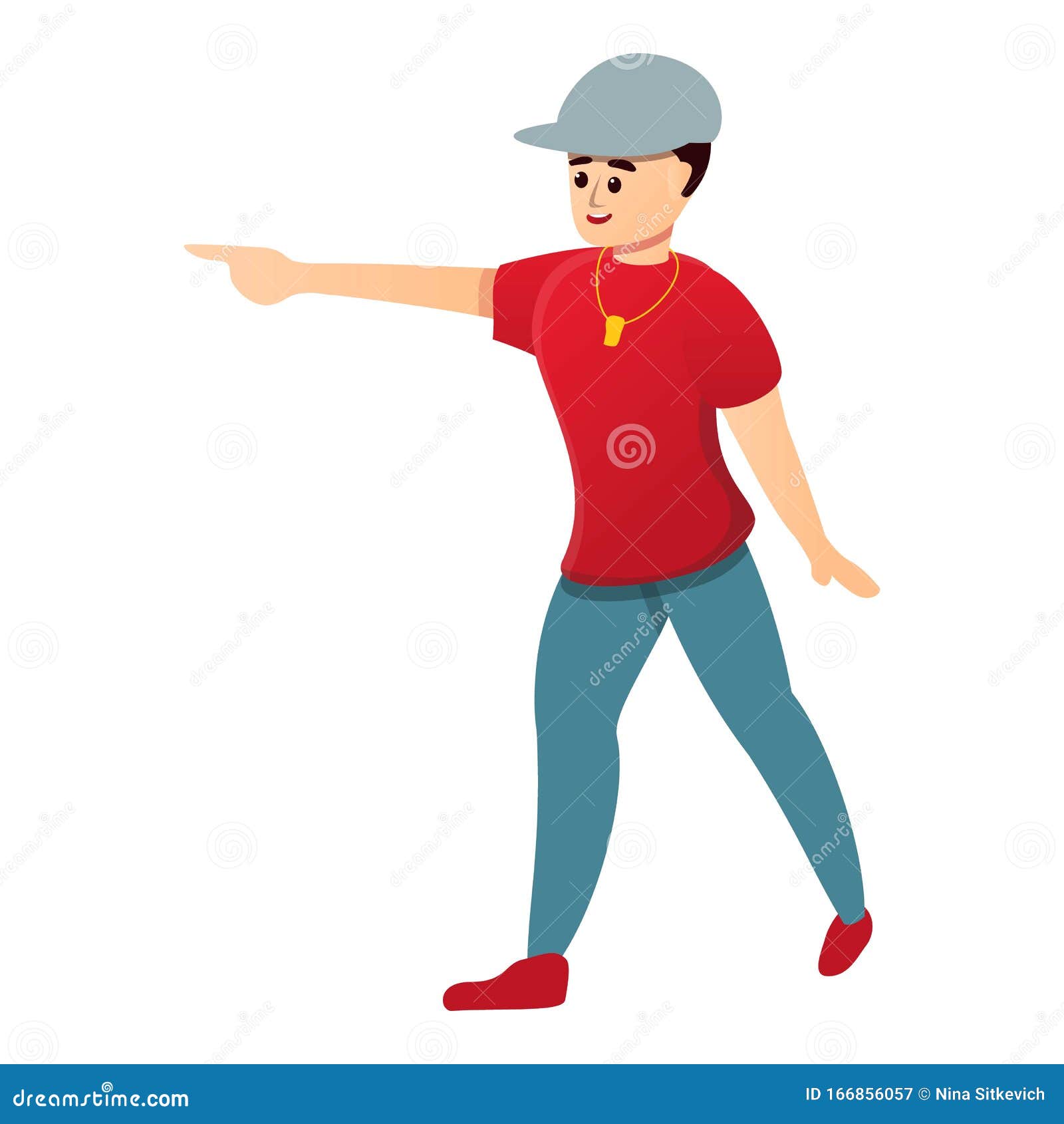 Baseball Cap Coach Icon, Cartoon Style Stock Vector - Illustration of ...