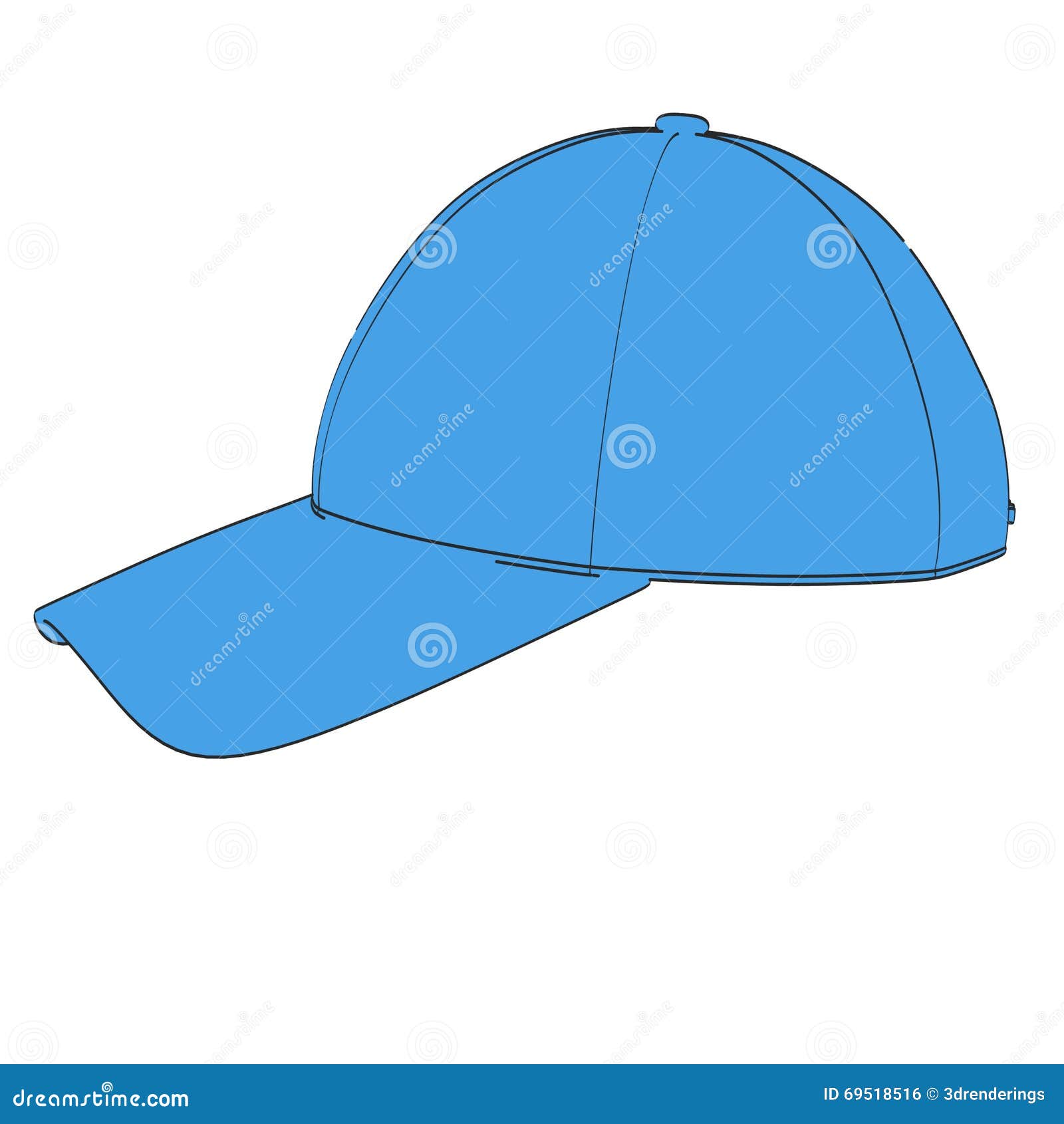 Baseball cap stock illustration. Illustration of blue - 69518516