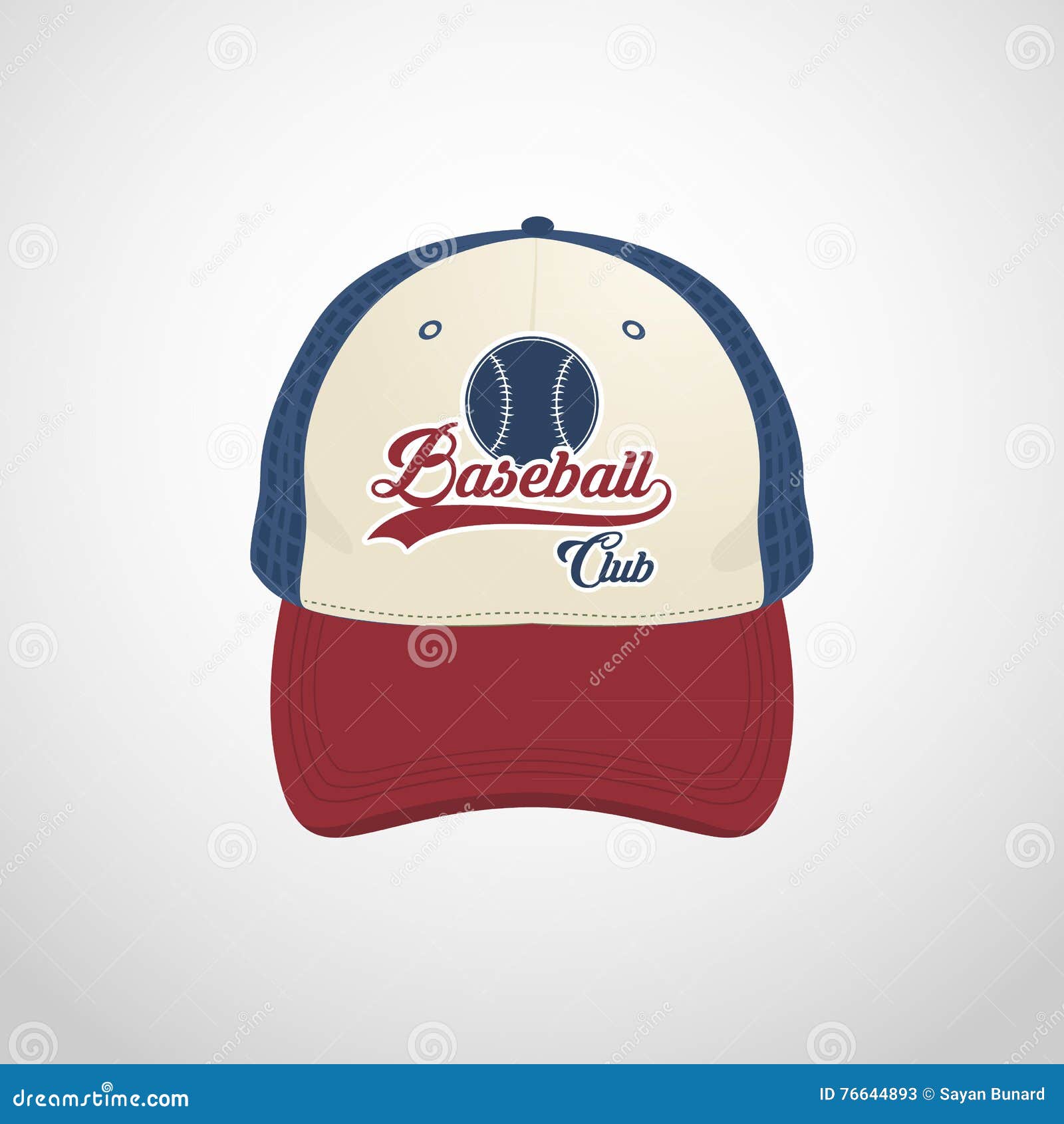 Baseball Cap Design Template Stock Vector - Illustration of view, style ...