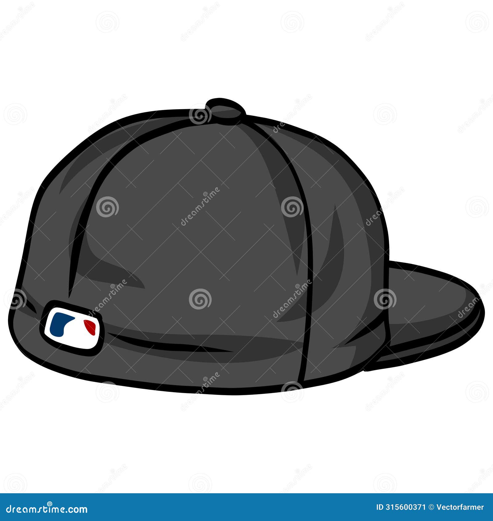 Baseball Cap Fitted Hat Illustration Vector Icon Stock Vector ...