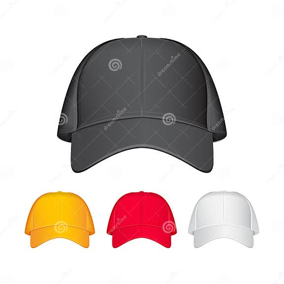 Baseball Cap. Front View. Vector Realistic Illustration Stock ...