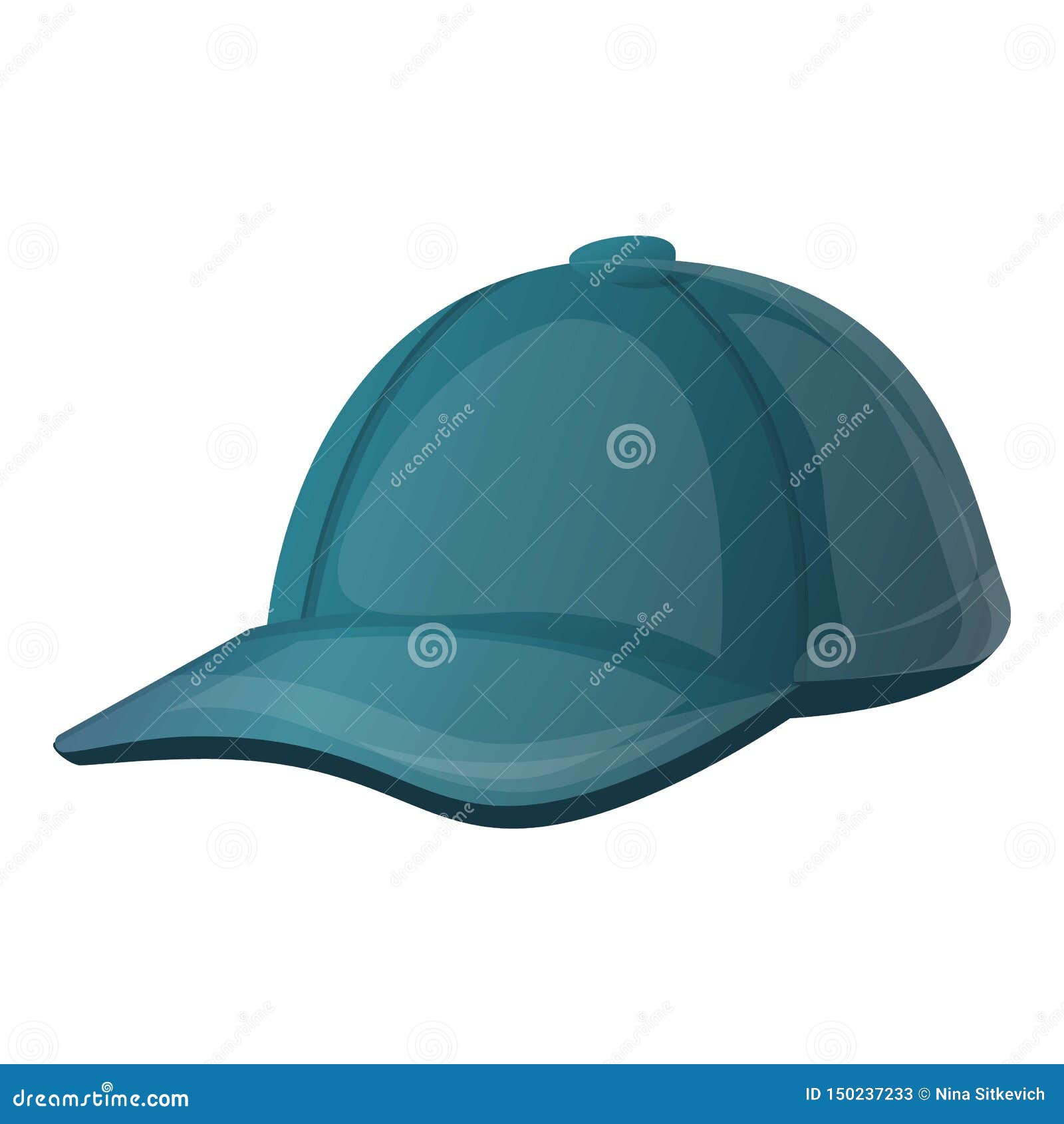 Baseball Cap Icon, Cartoon Style Stock Vector - Illustration of peak ...