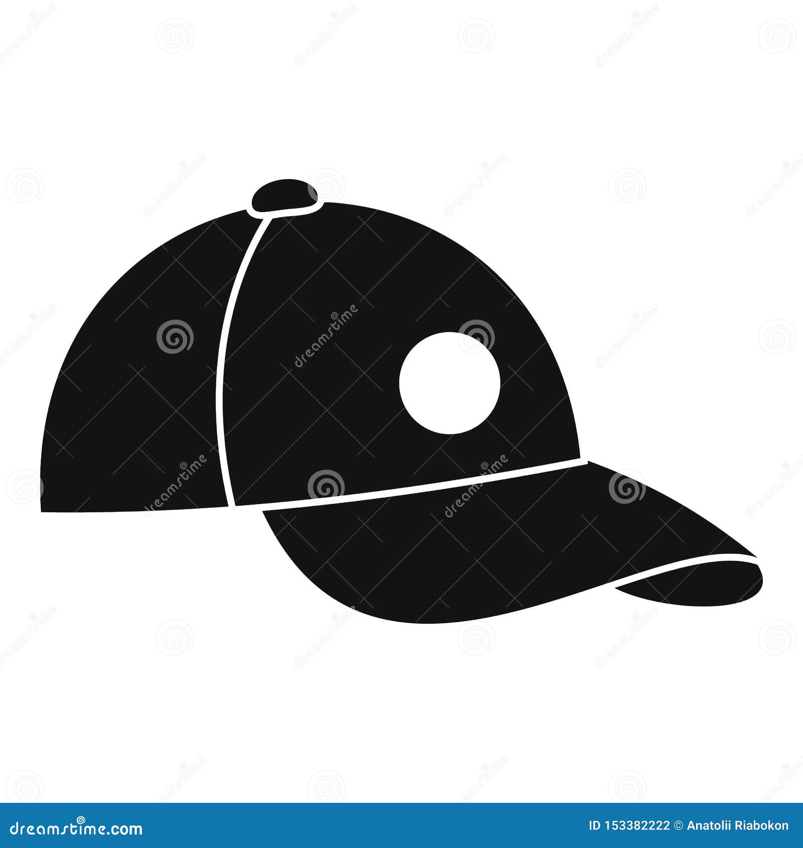 Baseball Cap Icon, Simple Style Stock Vector - Illustration of isolated ...