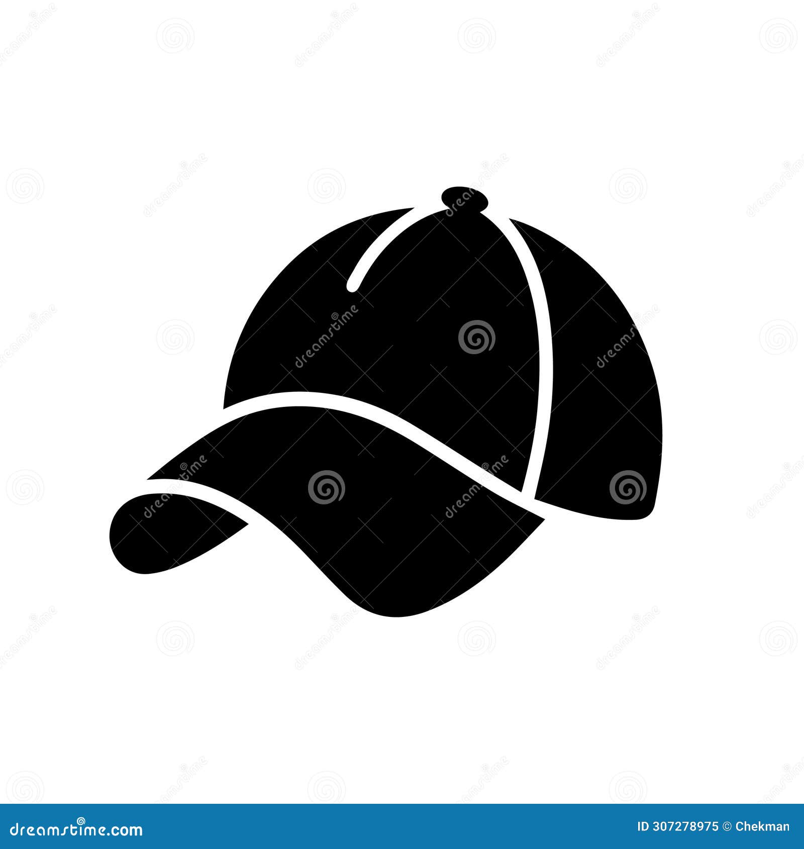 Baseball Cap Icon. Symbol of Baseball Cap Stock Vector - Illustration ...