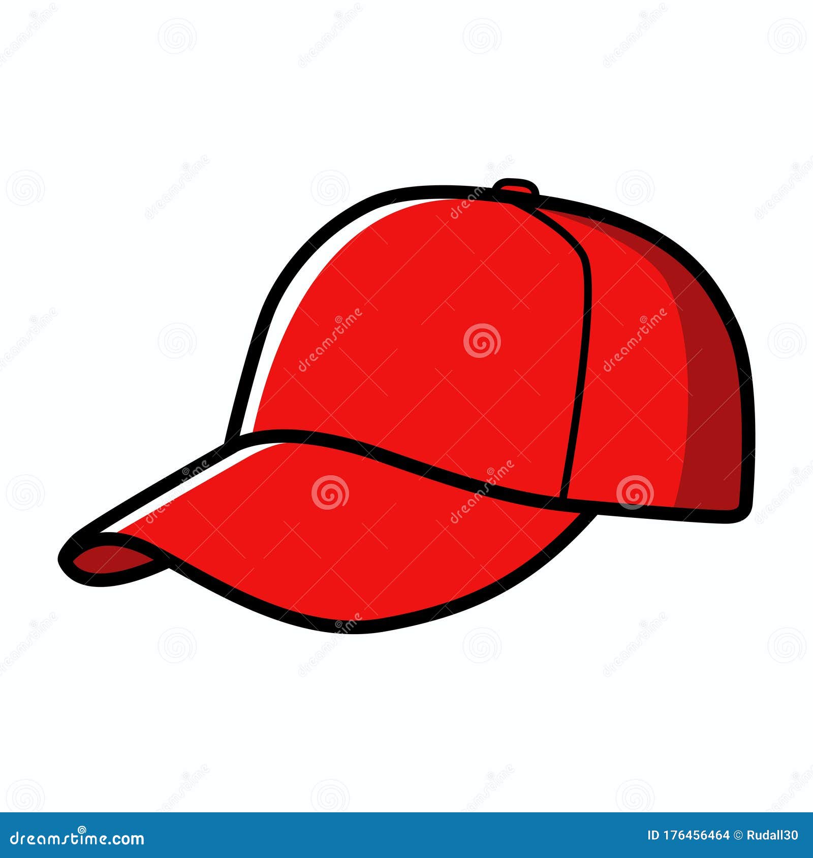 Baseball Cap Isolated on White Stock Vector - Illustration of fashion ...