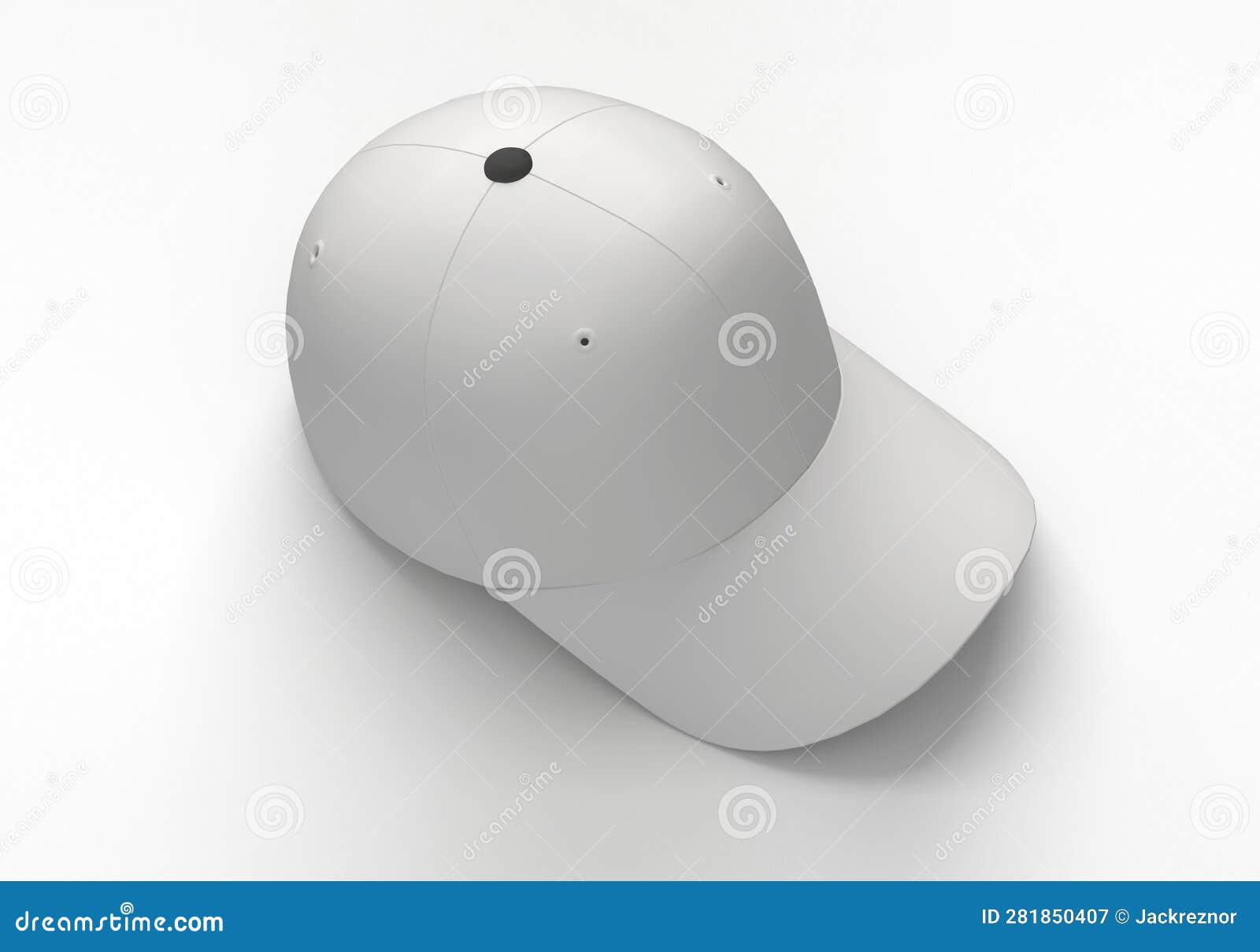 Baseball Cap Isolated on White. 3d Render Stock Illustration ...