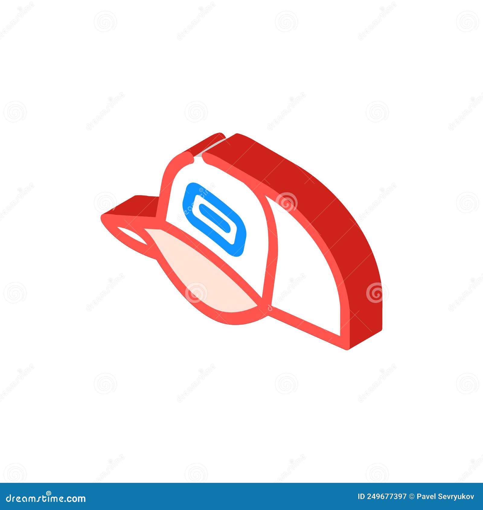Baseball Cap Isometric Icon Vector Illustration Stock Vector ...