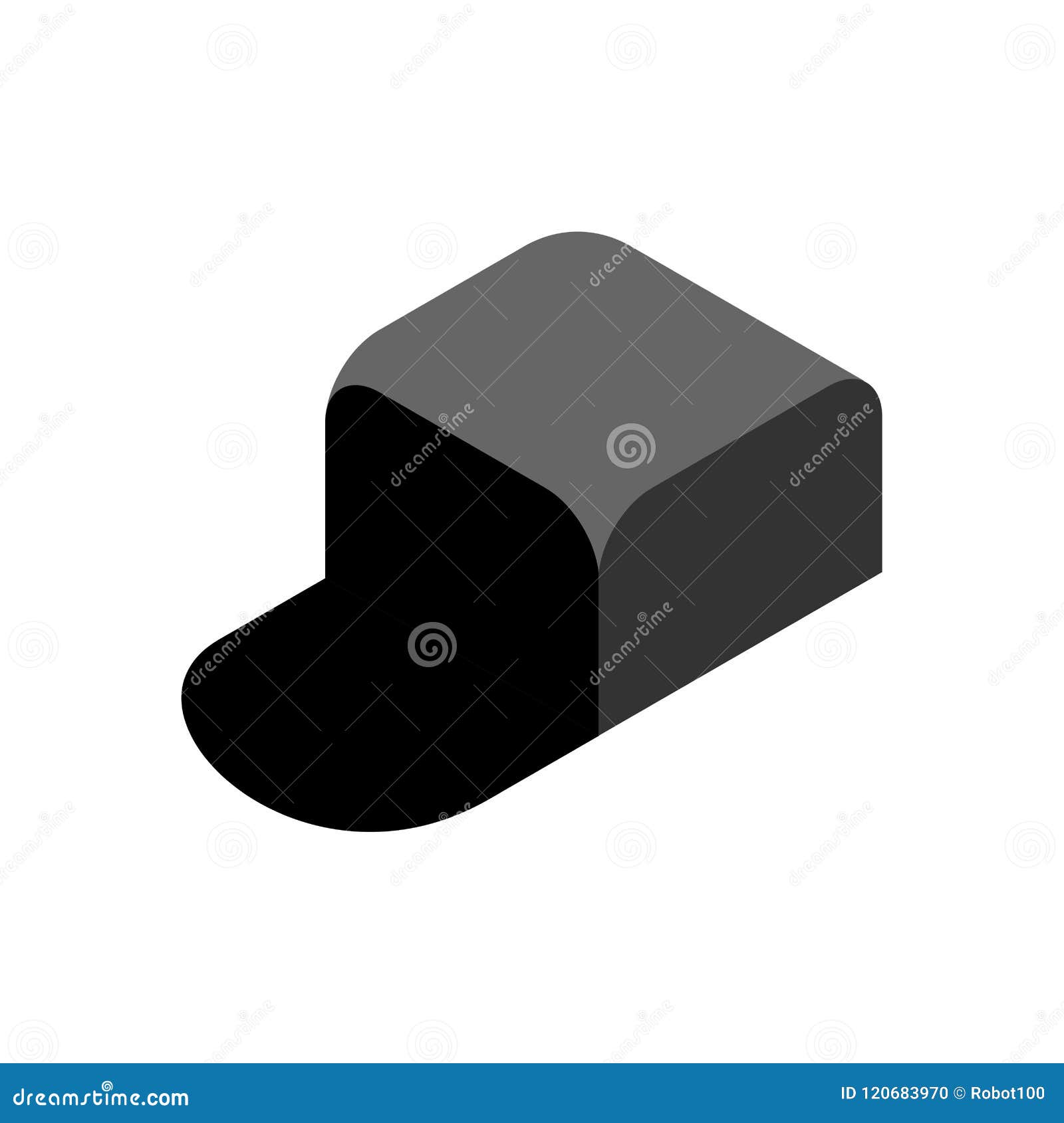 Baseball Cap Isometric Isolated. Headdress Vector Illustration Stock ...