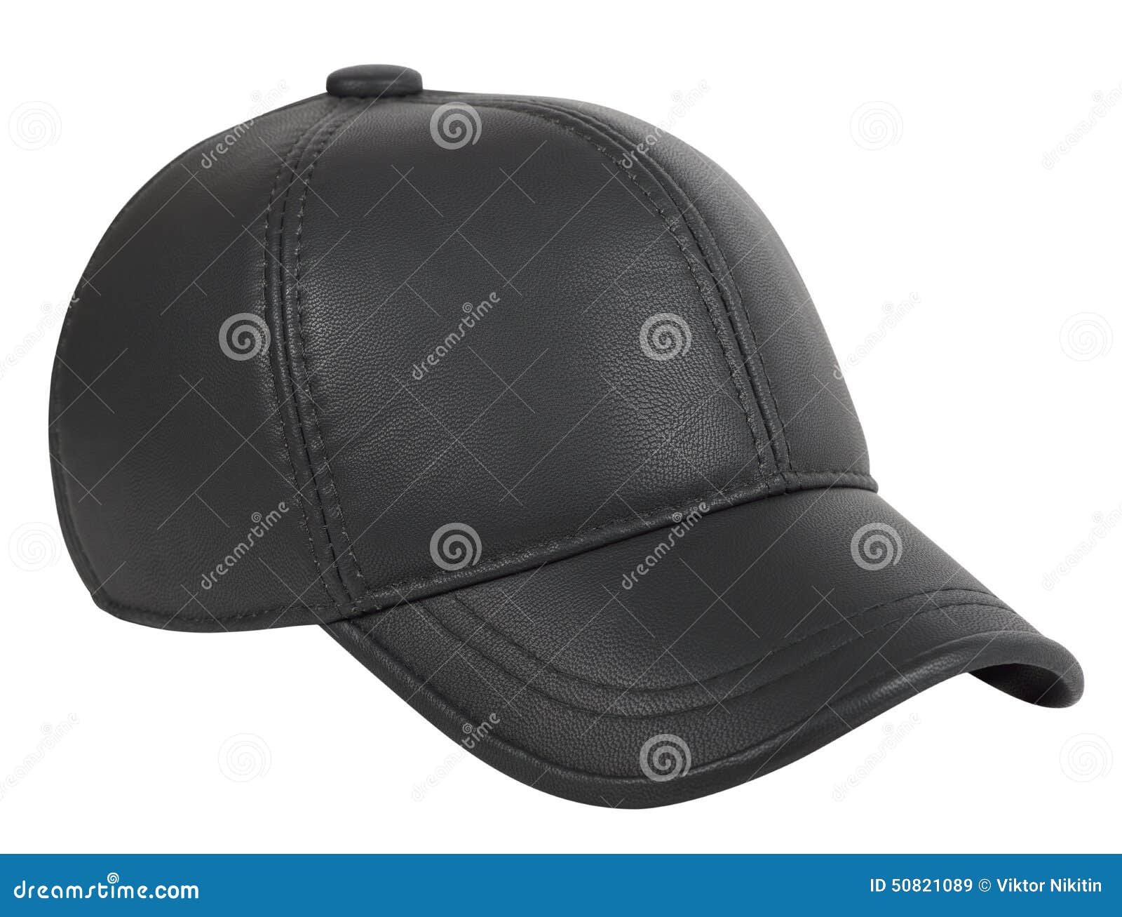Baseball Cap Made of Artificial Leather Stock Image - Image of ...