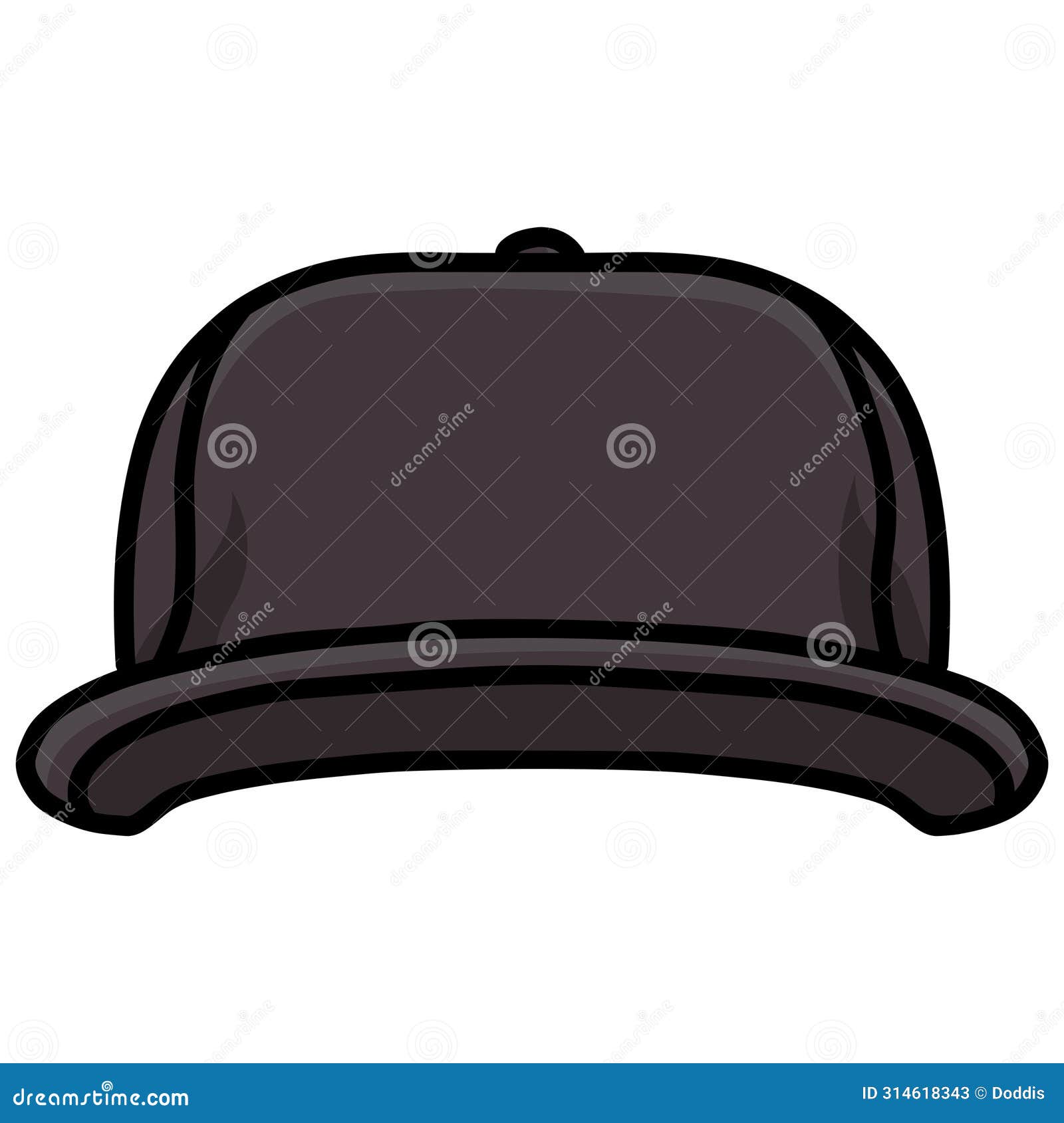 Snapback Hat Vector Illustration Isolated On White Background ...