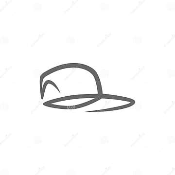 Baseball Cap Symbol on White Backdrop Stock Vector - Illustration of ...