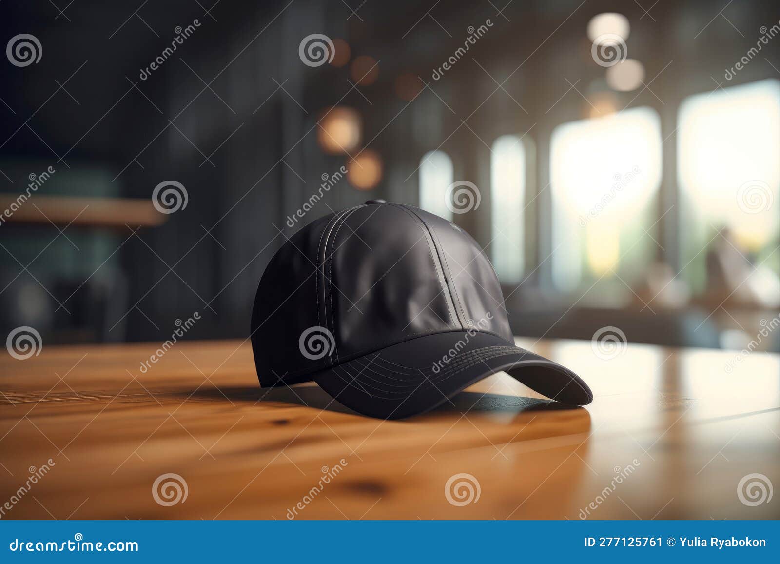 Baseball Cap on Table. Generate Ai Stock Illustration - Illustration of ...