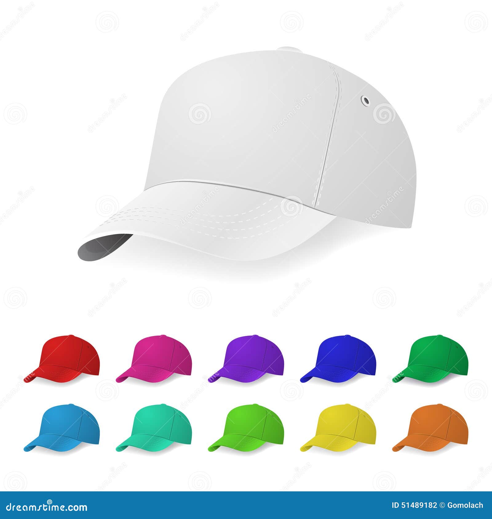 Baseball Cap Templates Vector Illustration | CartoonDealer.com #51489182