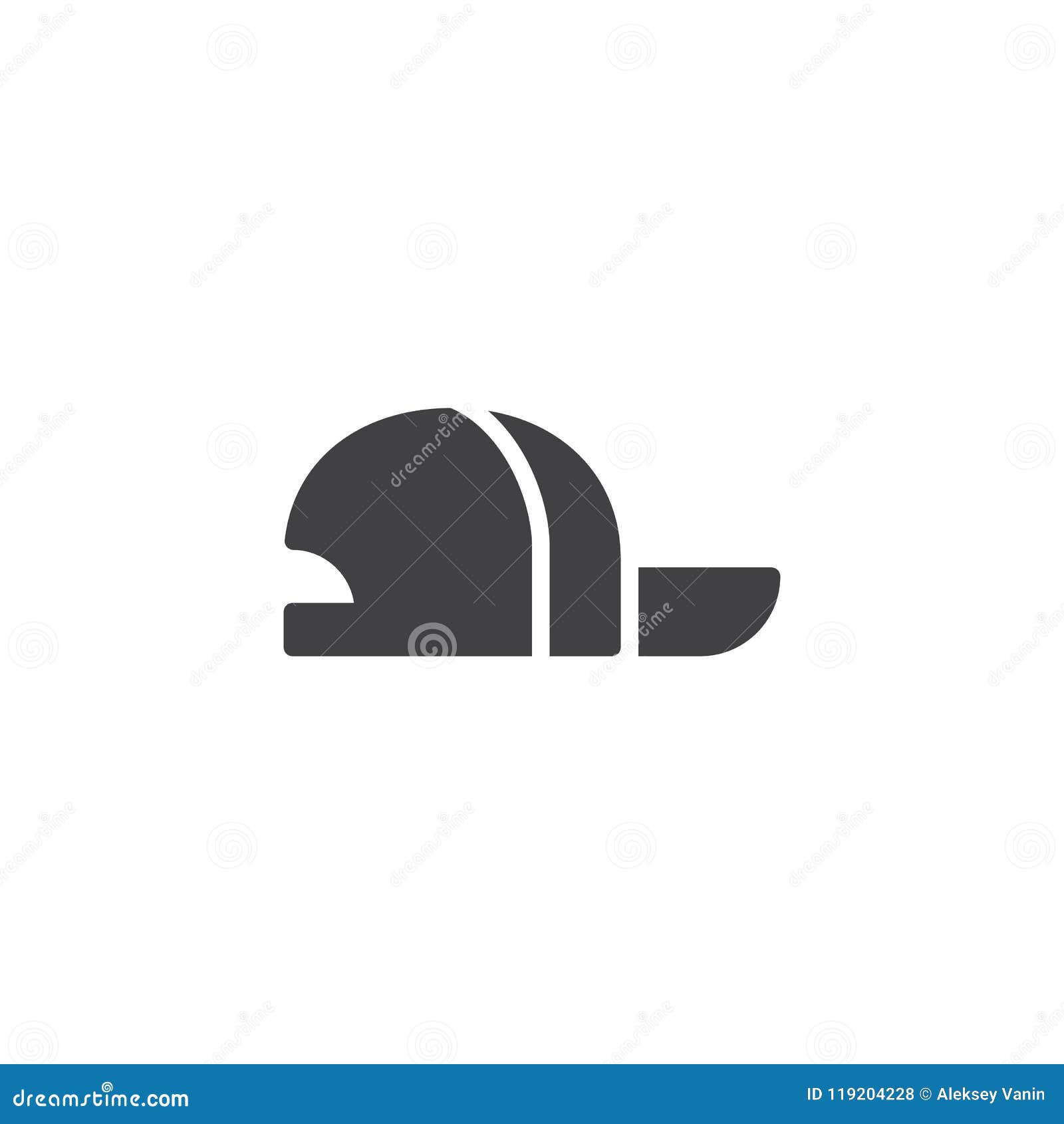 Baseball cap vector icon stock vector. Illustration of simple - 119204228