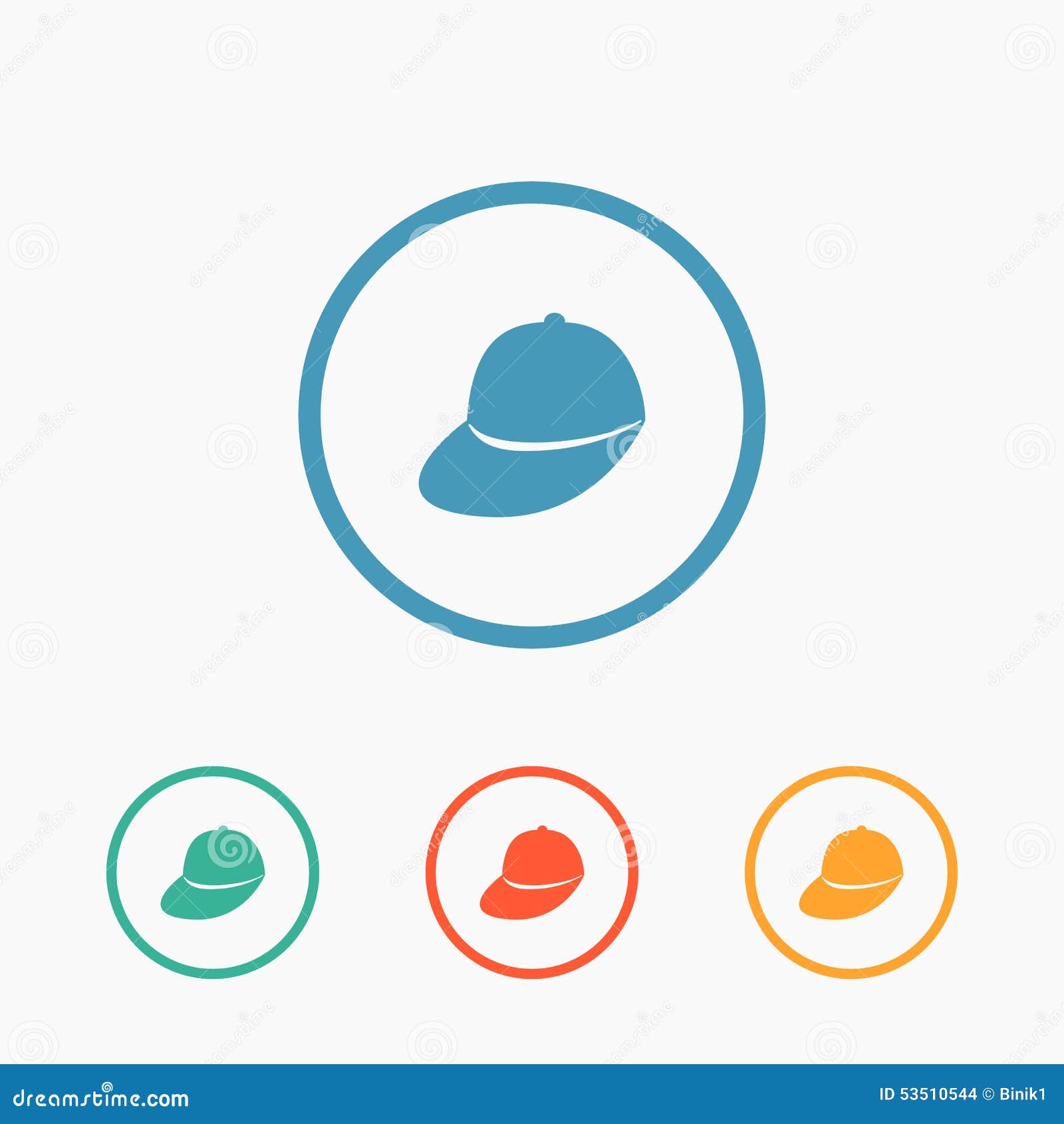 Baseball Cap - Vector Icon Isolated Stock Vector - Illustration of ...