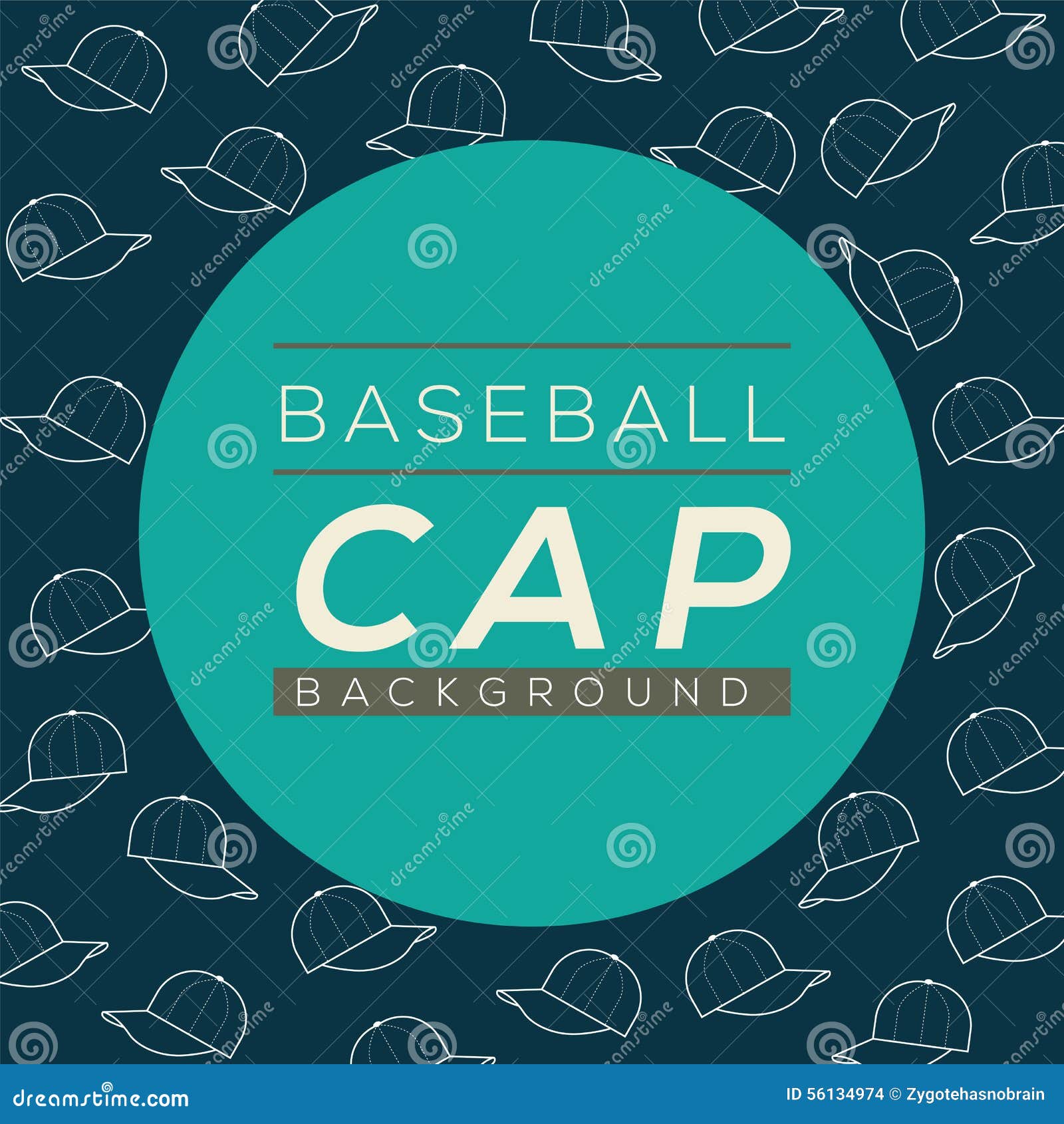 Baseball Caps Background. stock vector. Illustration of blue - 56134974