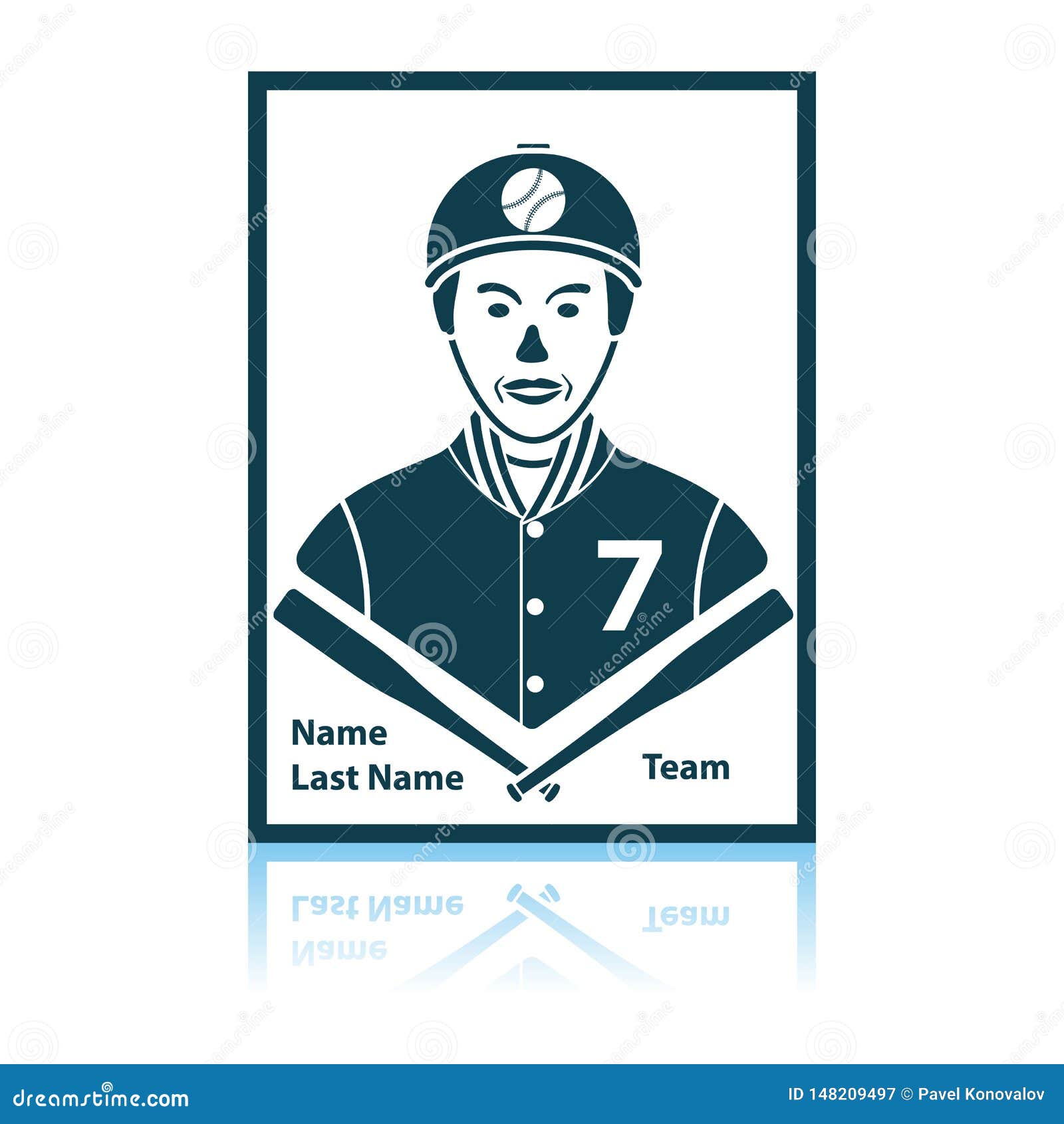 Baseball Card Icon stock vector. Illustration of championship - 148209497