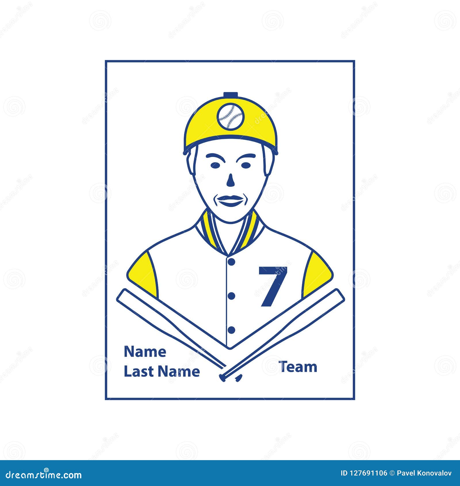 Baseball card icon stock vector. Illustration of champion - 127691106