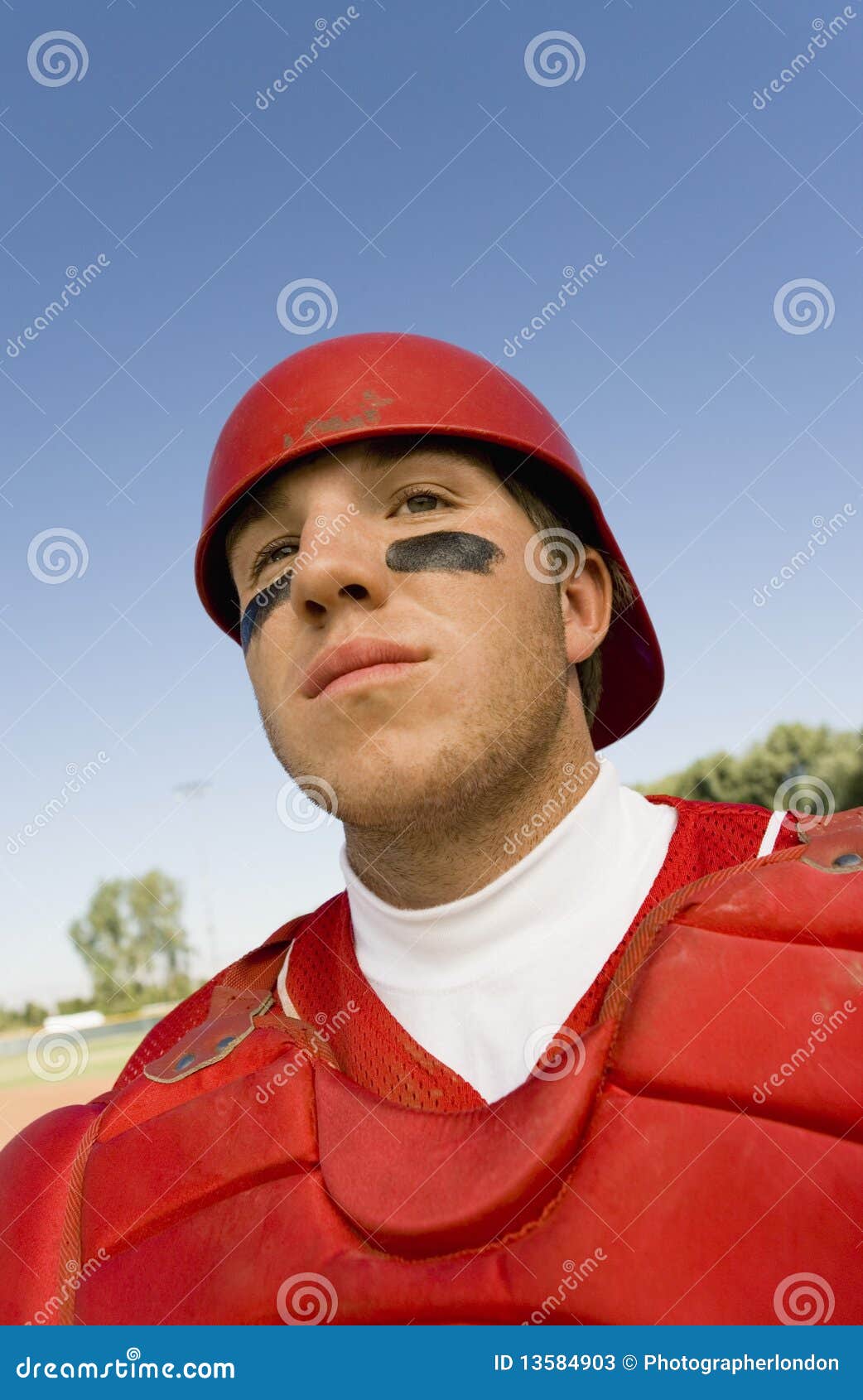 Baseball catcher on field stock image. Image of baseball - 13584903