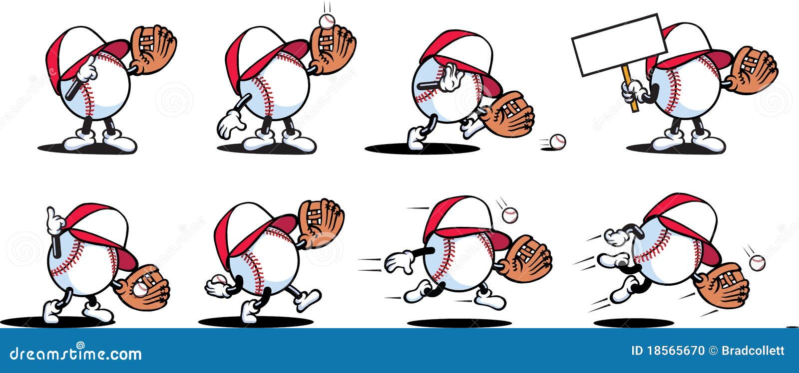 Sad Baseball Mascot Vector Cartoon Illustration | CartoonDealer.com ...