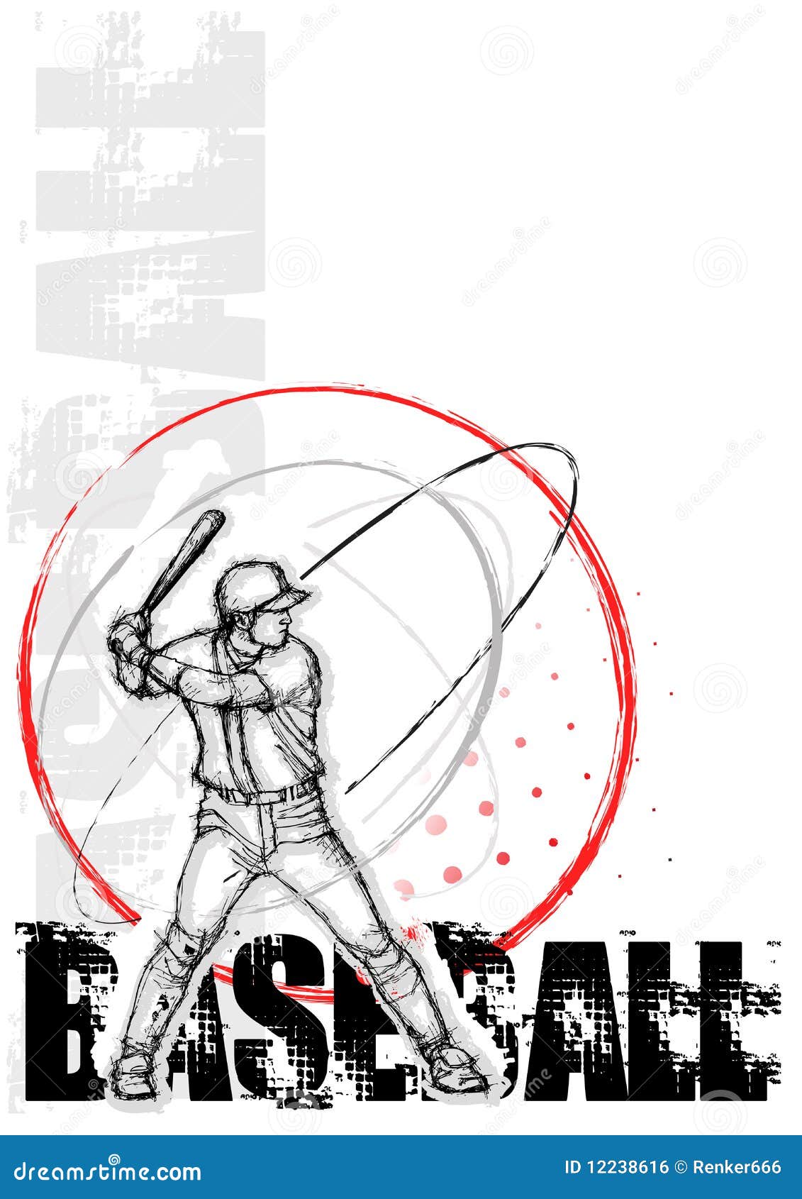 Baseball Circle Poster Background Stock Vector - Illustration of black ...