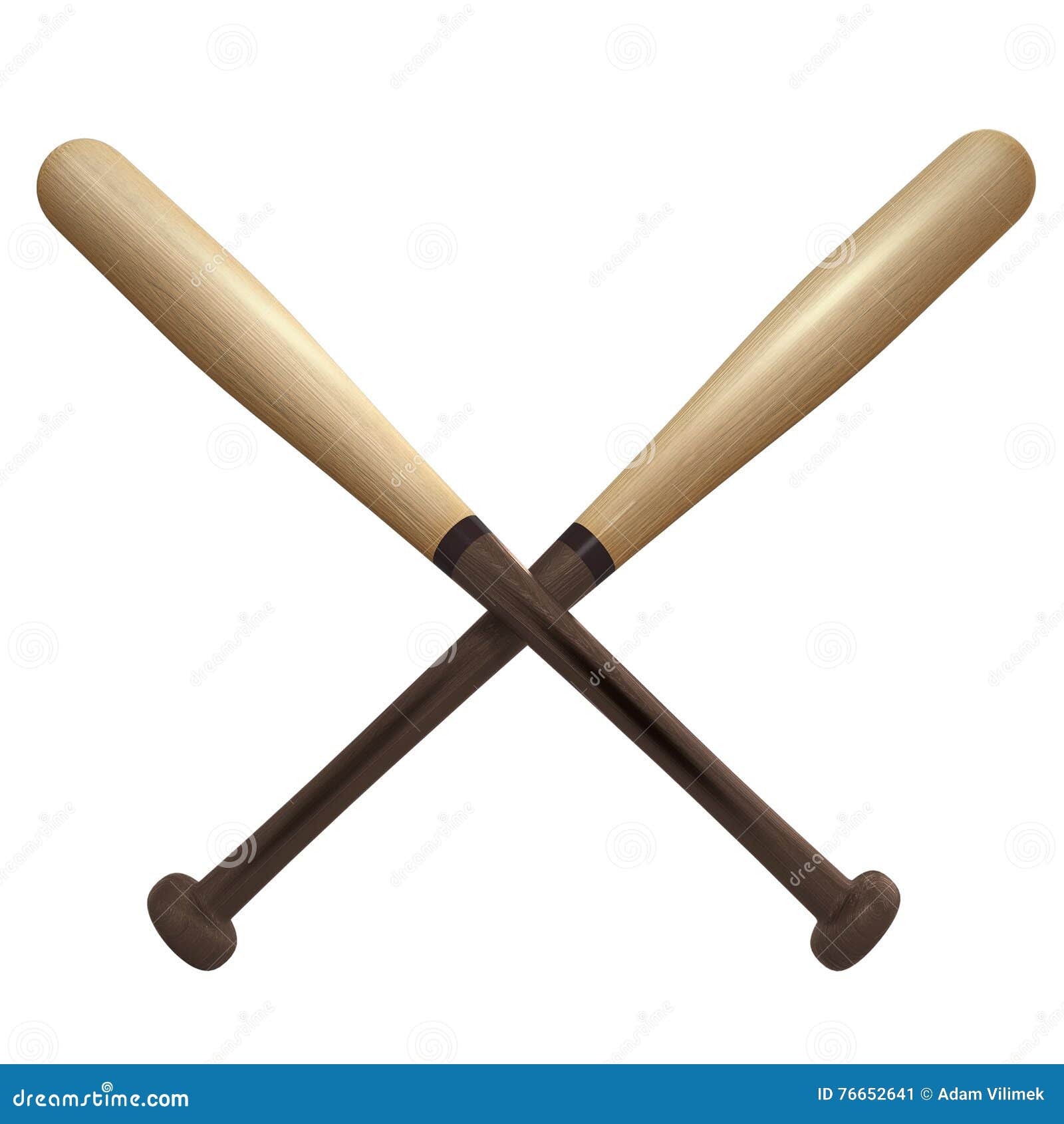 Baseball Classical Wooden Bat on White Stock Illustration ...