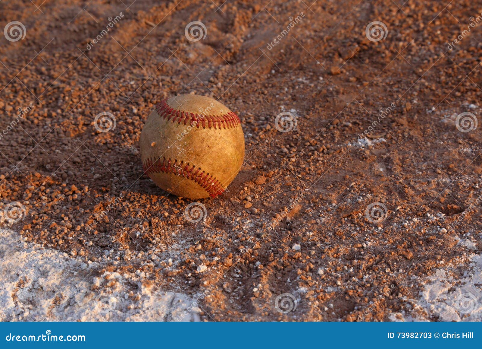 Baseball in the Clay stock image. Image of sports, white - 73982703
