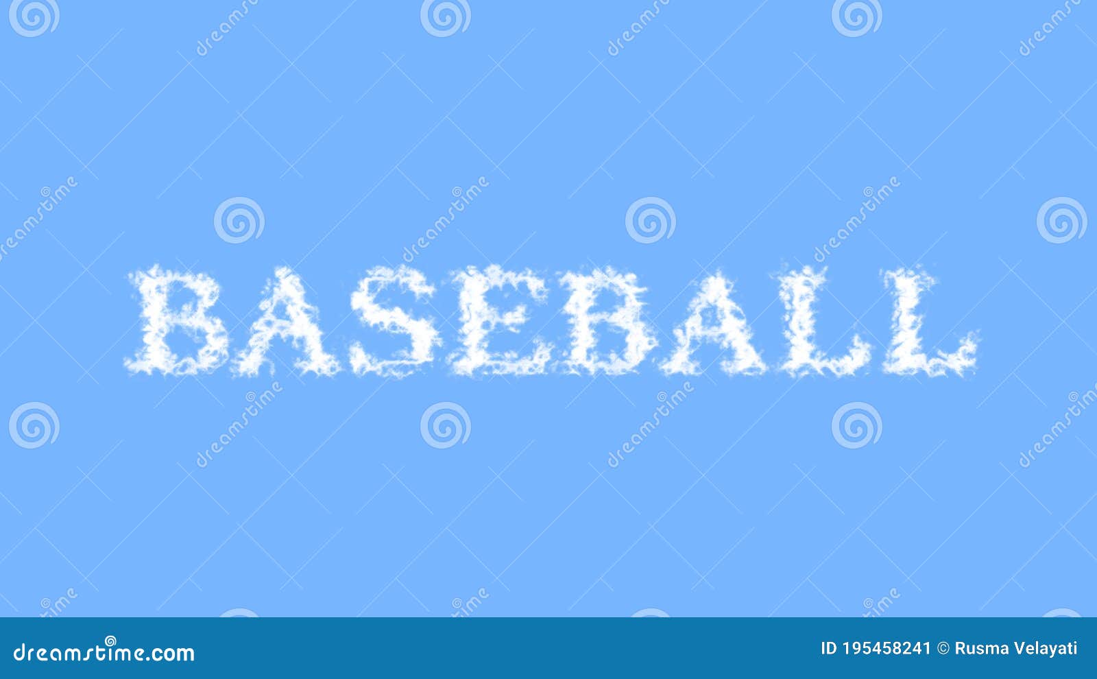 Baseball Cloud Text Effect Sky Isolated Background Stock Illustration ...