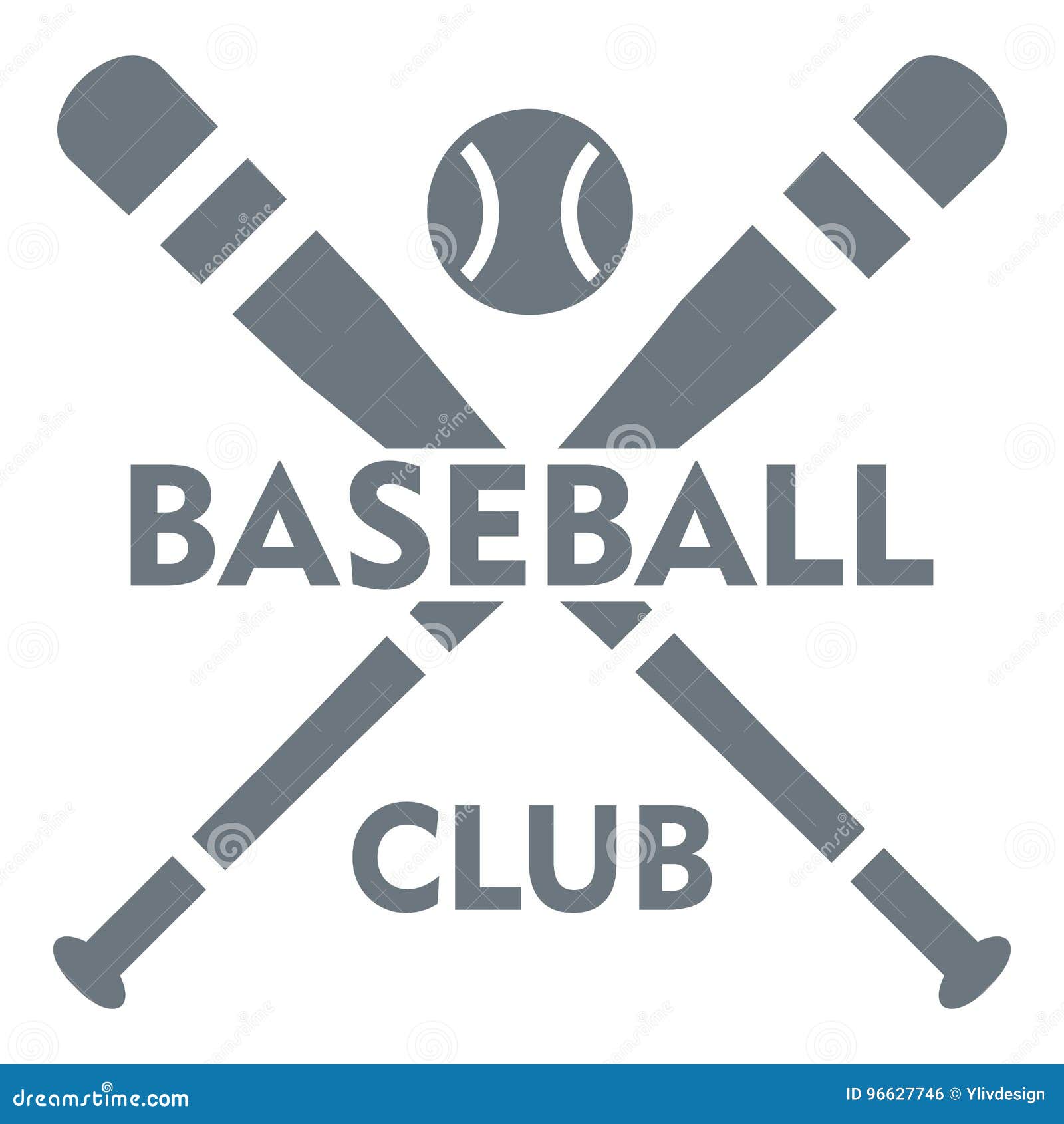 Baseball Club Logo, Simple Style Stock Vector - Illustration of college ...