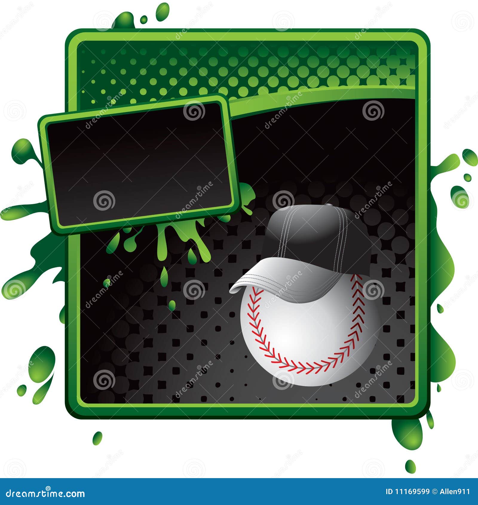 Baseball Coach on Green and Black Halftone Banner Stock Vector ...