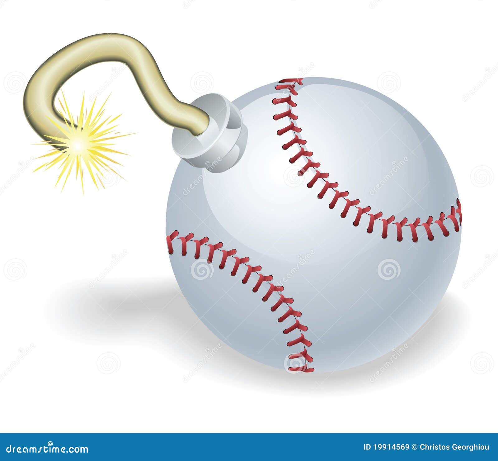 Explosive Baseball Impact On The Field. Generative Ai Stock ...