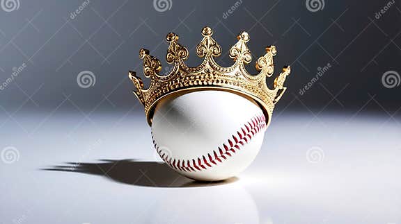 Baseball with a Crown Close-up Stock Photo - Image of competition ...