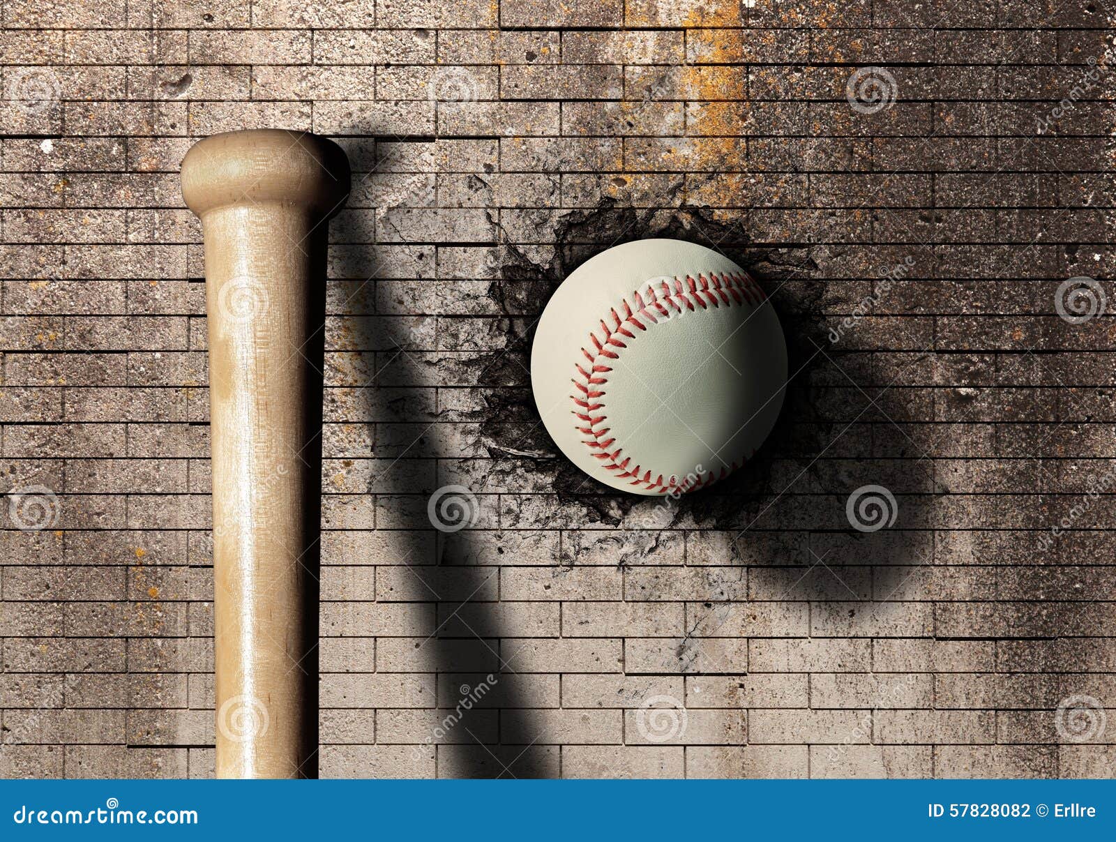 Baseball stock illustration. Illustration of break, concrete - 57828082