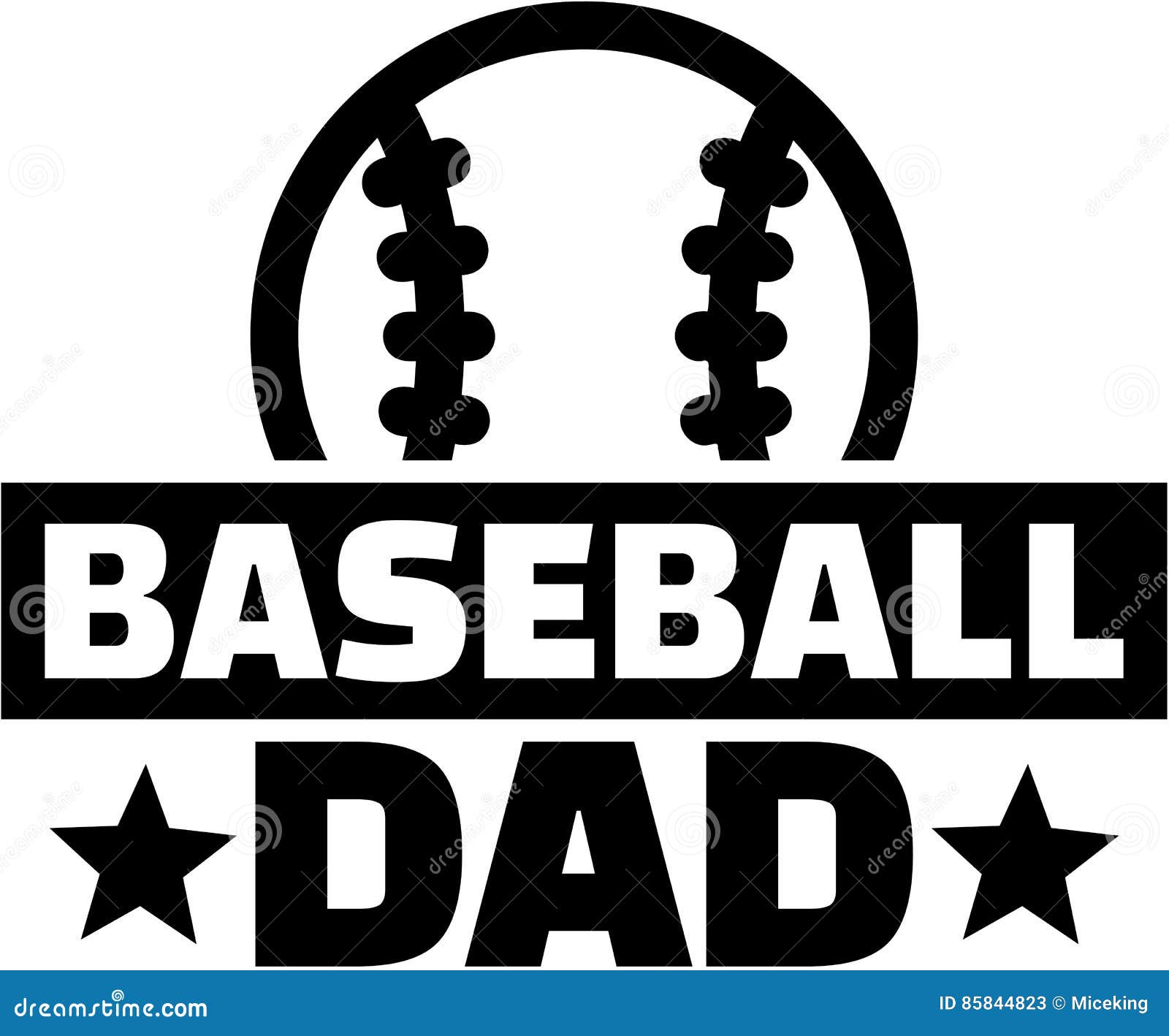 Baseball Dad stock vector. Illustration of father, team - 85844823