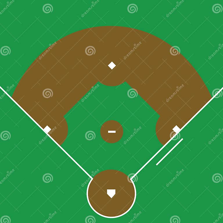 Baseball diamond stock vector. Illustration of baseball - 8529278