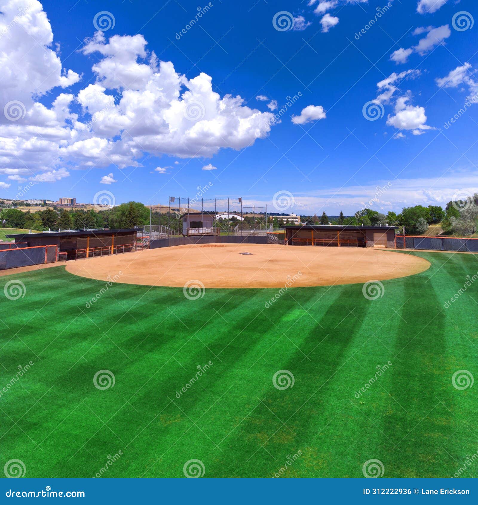 Baseball Diamond Aerial View from Drone Competition Stock Photo - Image ...