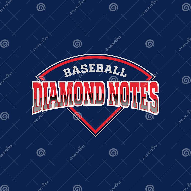 Baseball Diamond Notes Logo Design Template Stock Vector - Illustration ...
