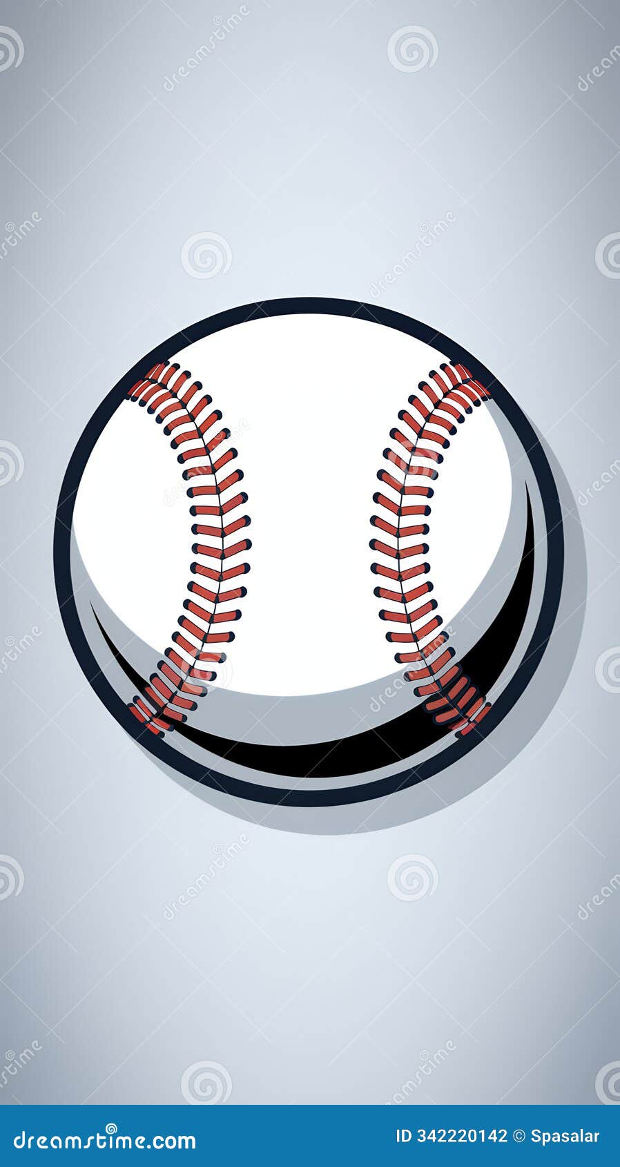 Baseball Emblem with a Baseball Ball on a Gray Background Stock Photo ...