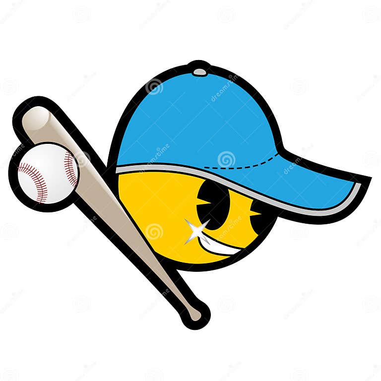 Baseball emoticon stock vector. Illustration of athlete - 21588068
