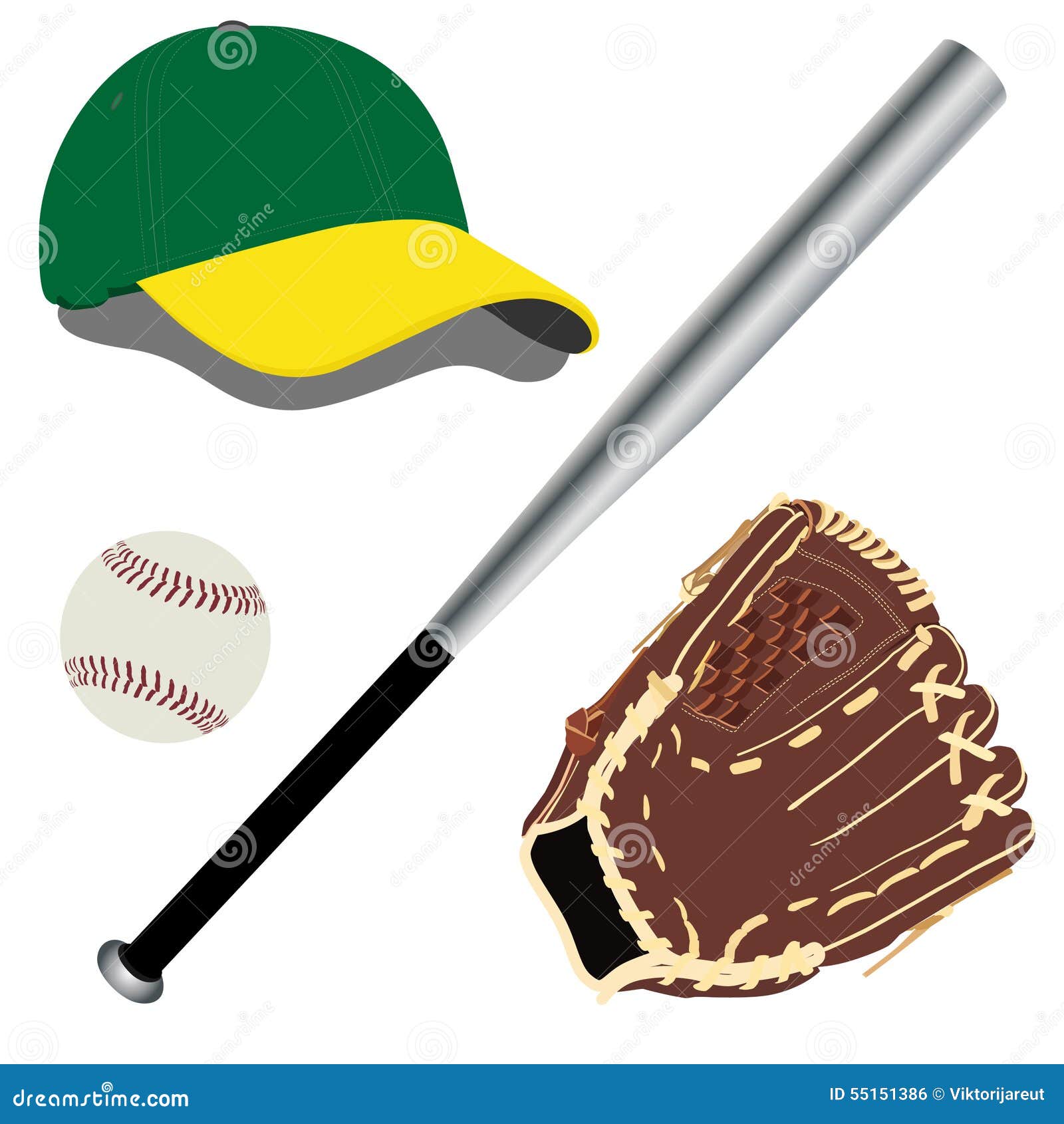 Baseball equipment stock illustration. Illustration of match - 55151386