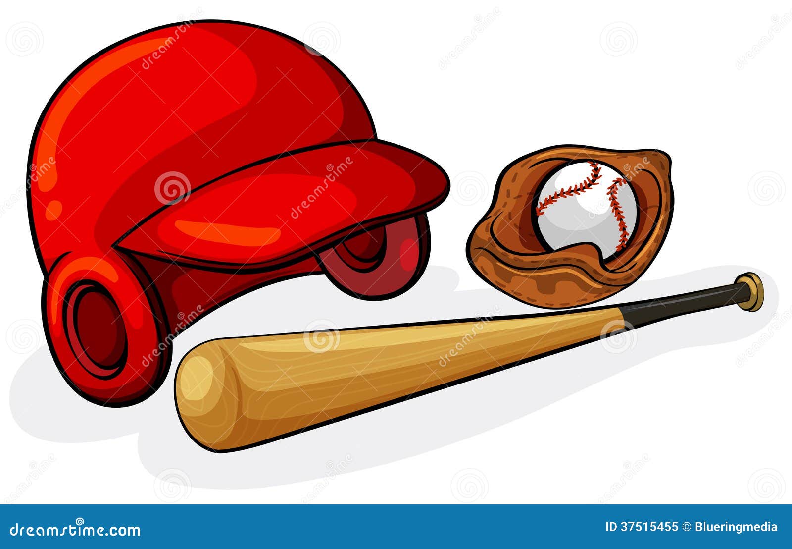 Baseball equipments stock vector. Illustration of protection - 37515455