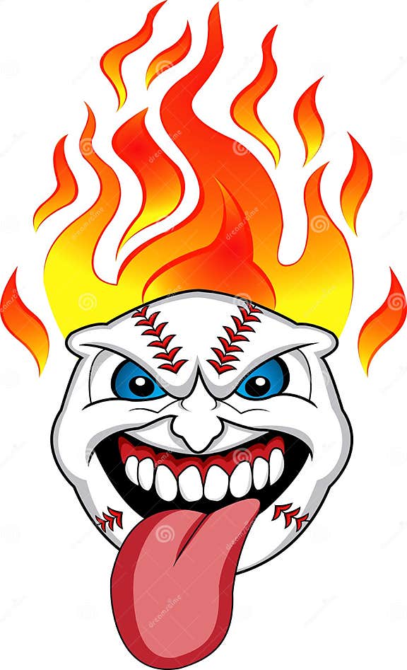 Baseball Face Cartoon stock vector. Illustration of baseball - 23782462