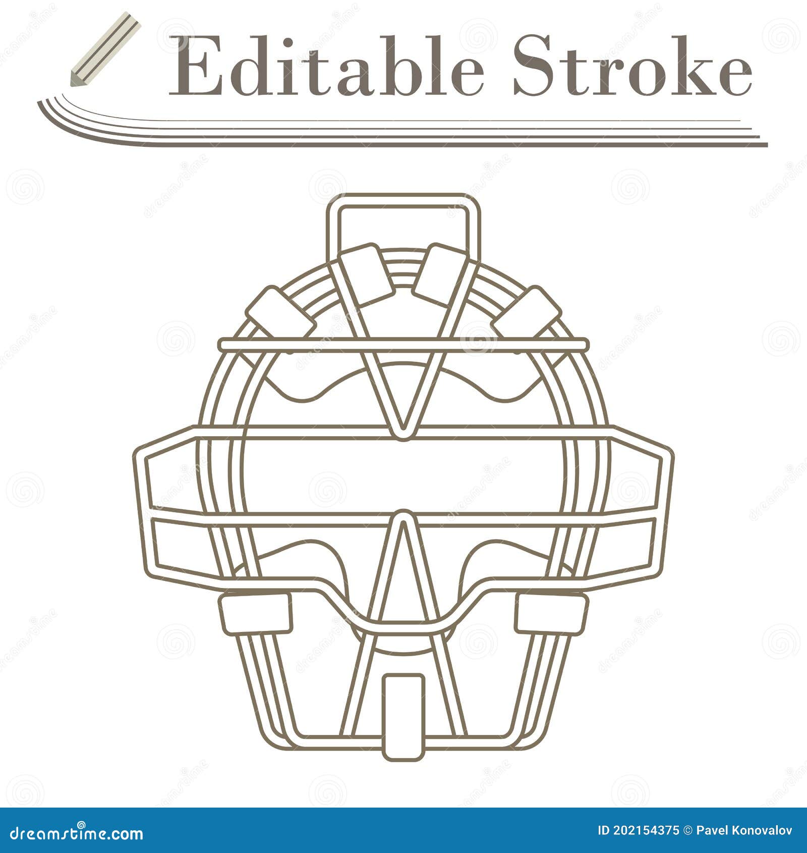 Baseball Face Protector Icon Stock Vector - Illustration of design ...