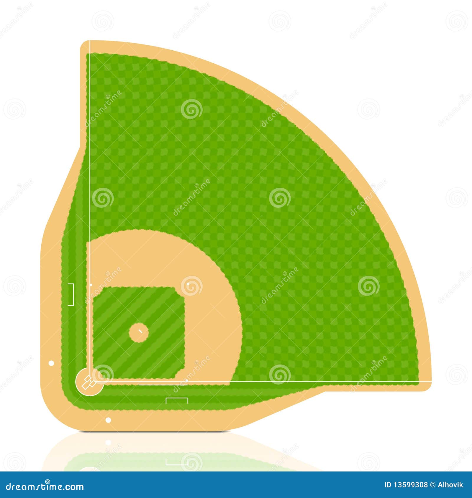 Baseball field stock vector. Illustration of double, graphic - 13599308