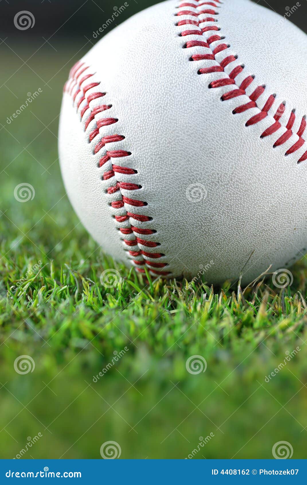 Baseball on the field stock photo. Image of leather, play - 4408162