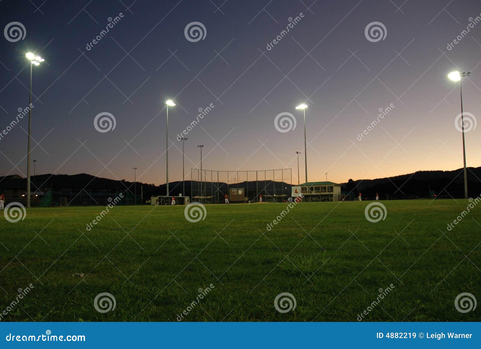 Baseball field stock image. Image of night, light, play - 4882219
