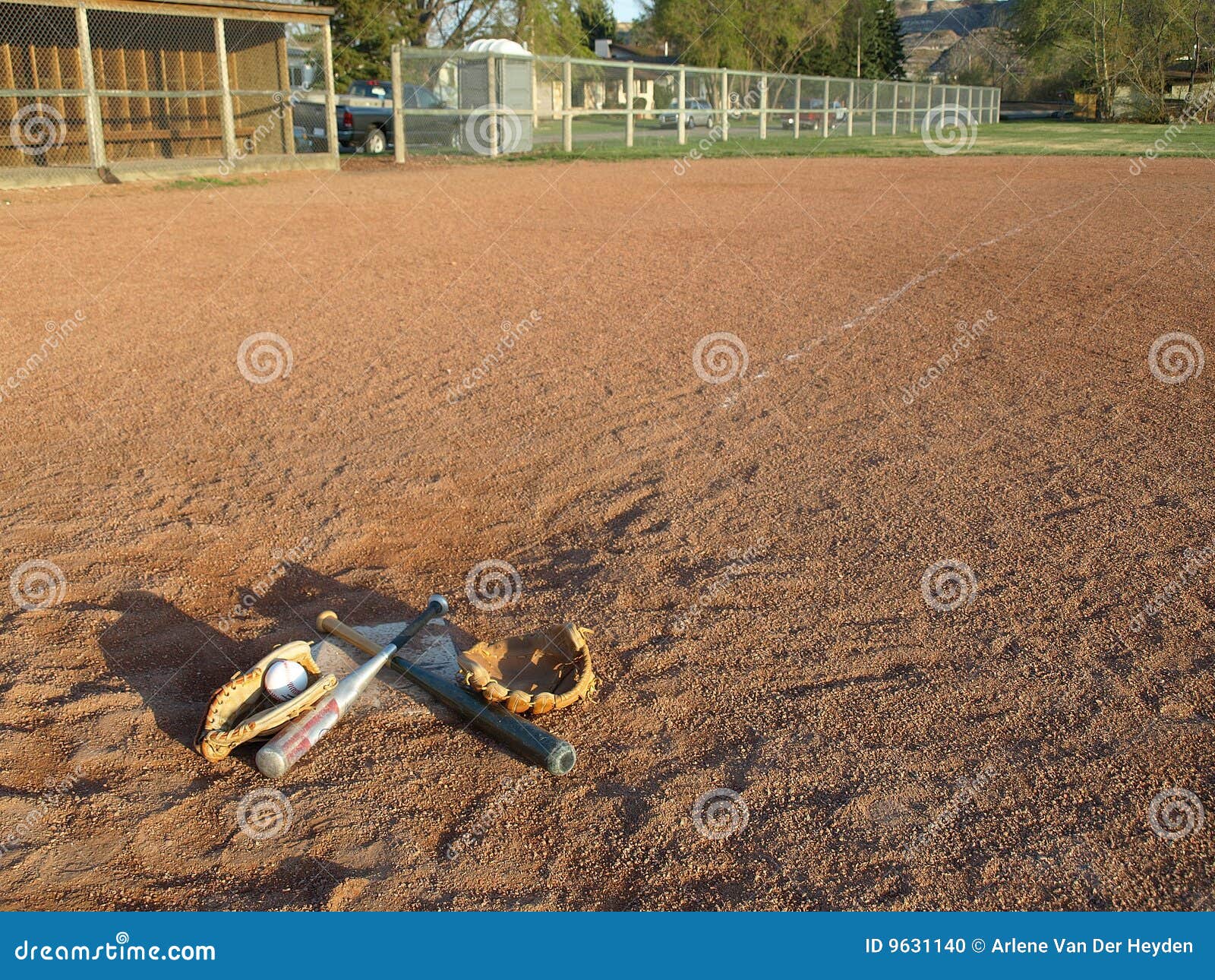 Baseball field. stock photo. Image of horizontal, photograph - 9631140