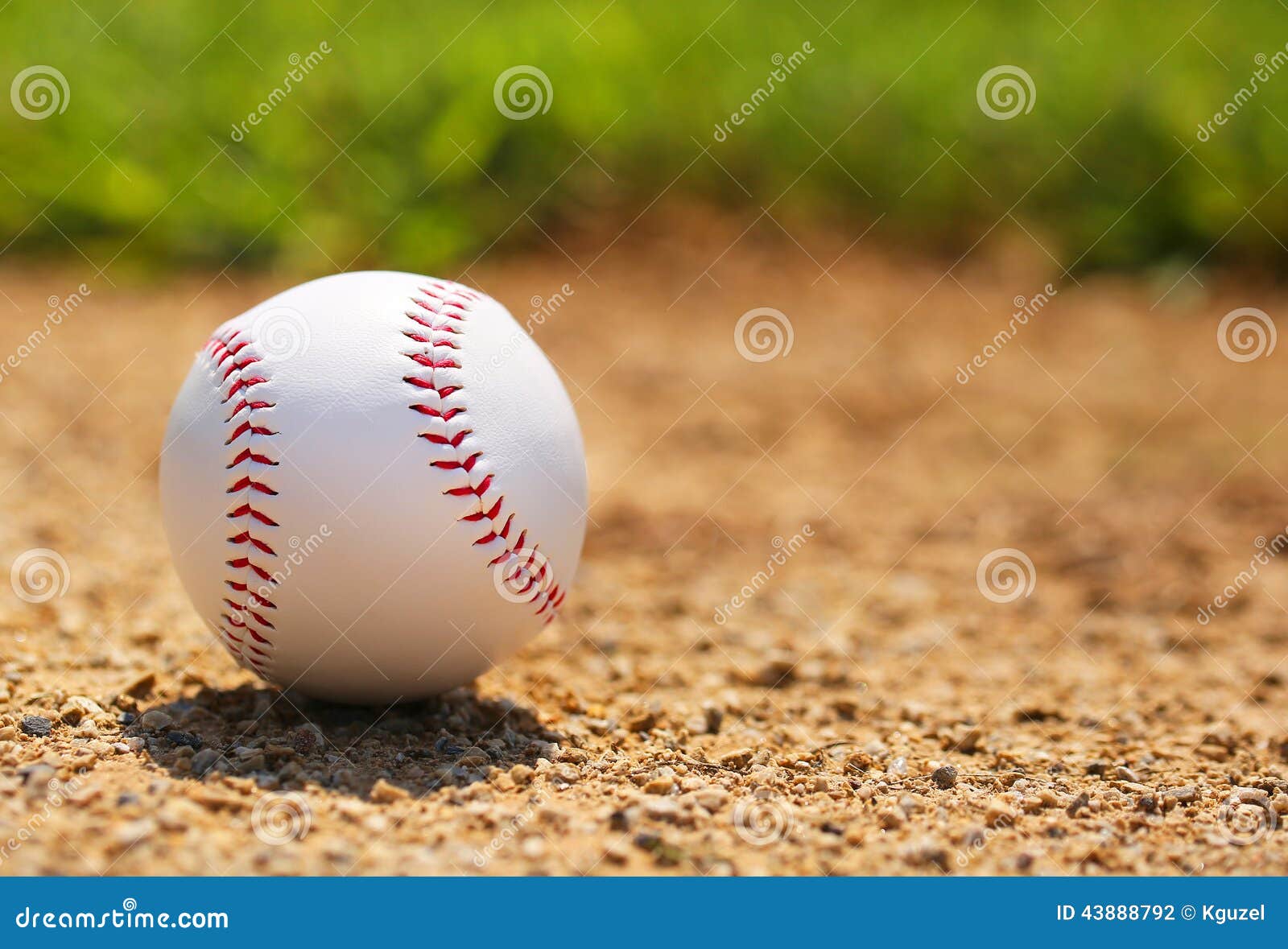 Baseball on Field. Closeup stock photo. Image of dirt - 43888792